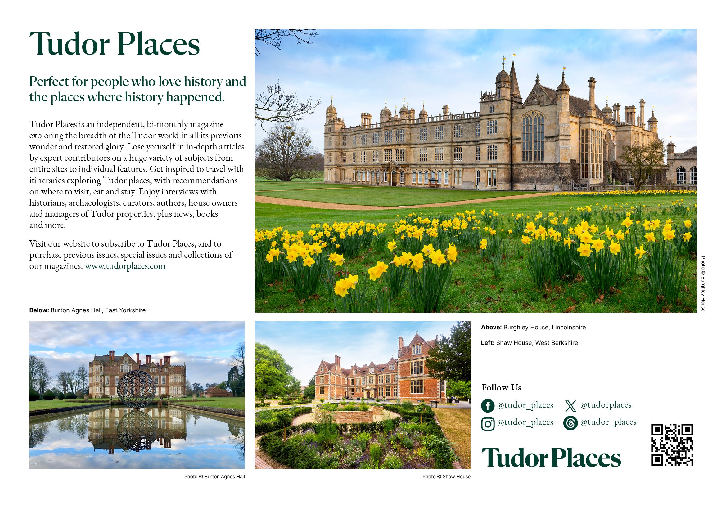 Tudor Places Calendar 2026 – Graffeg Books